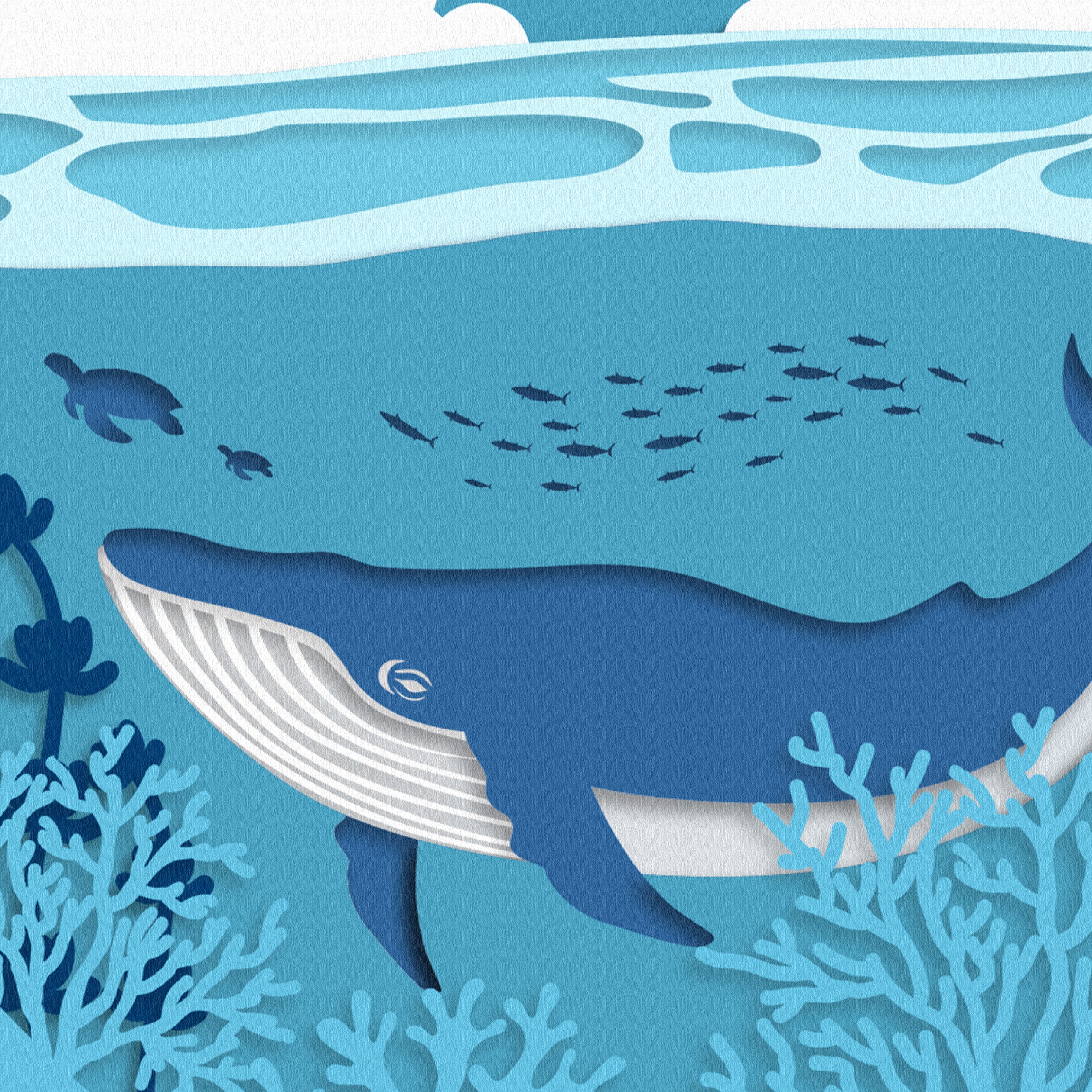 Whale Shadow Box 3D Svg ,whale 3D Svg ,whale 3D Box Svg ,whale Light ...