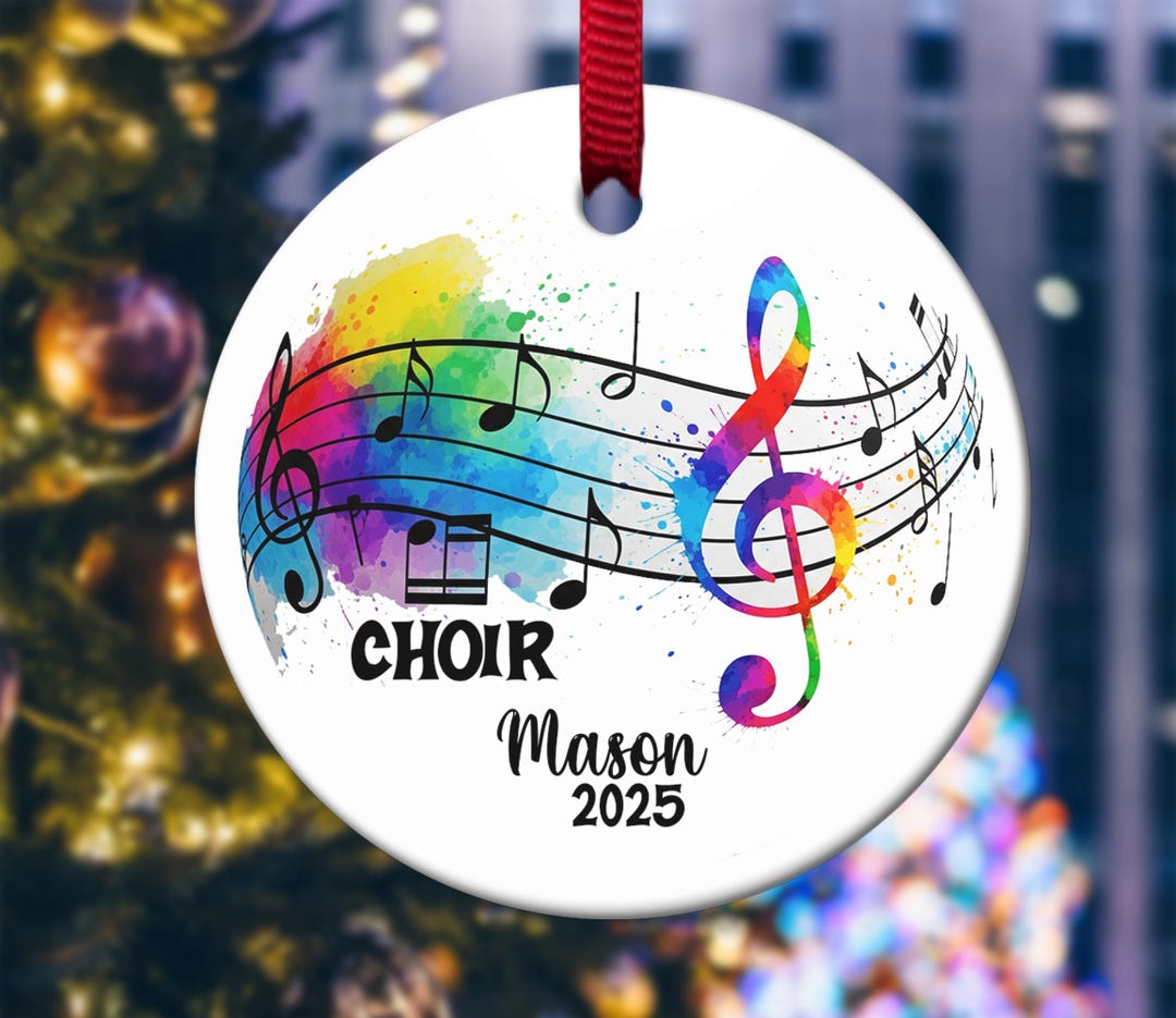 Choir Ornament, Personalized Music Teacher Gift, Choir Director Bauble ...