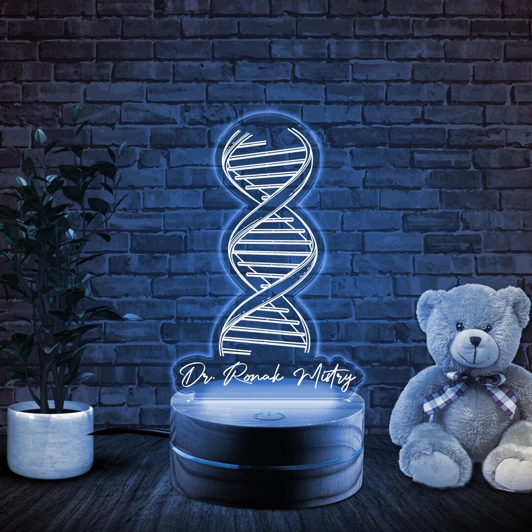 Personalized DNA Science Molecule Night Light,custom Helix Pendant ...