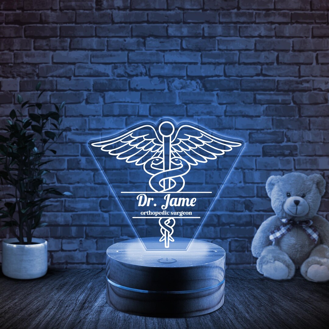 LED Desk Lamp With Medicine Sign | Doctor, Surgeon, Cardiologist Gift ...