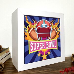 Rugby Shadow Box 3D Svg, Rugby 3D Svg ,super Bowl 3D Box Svg ,rugby ...