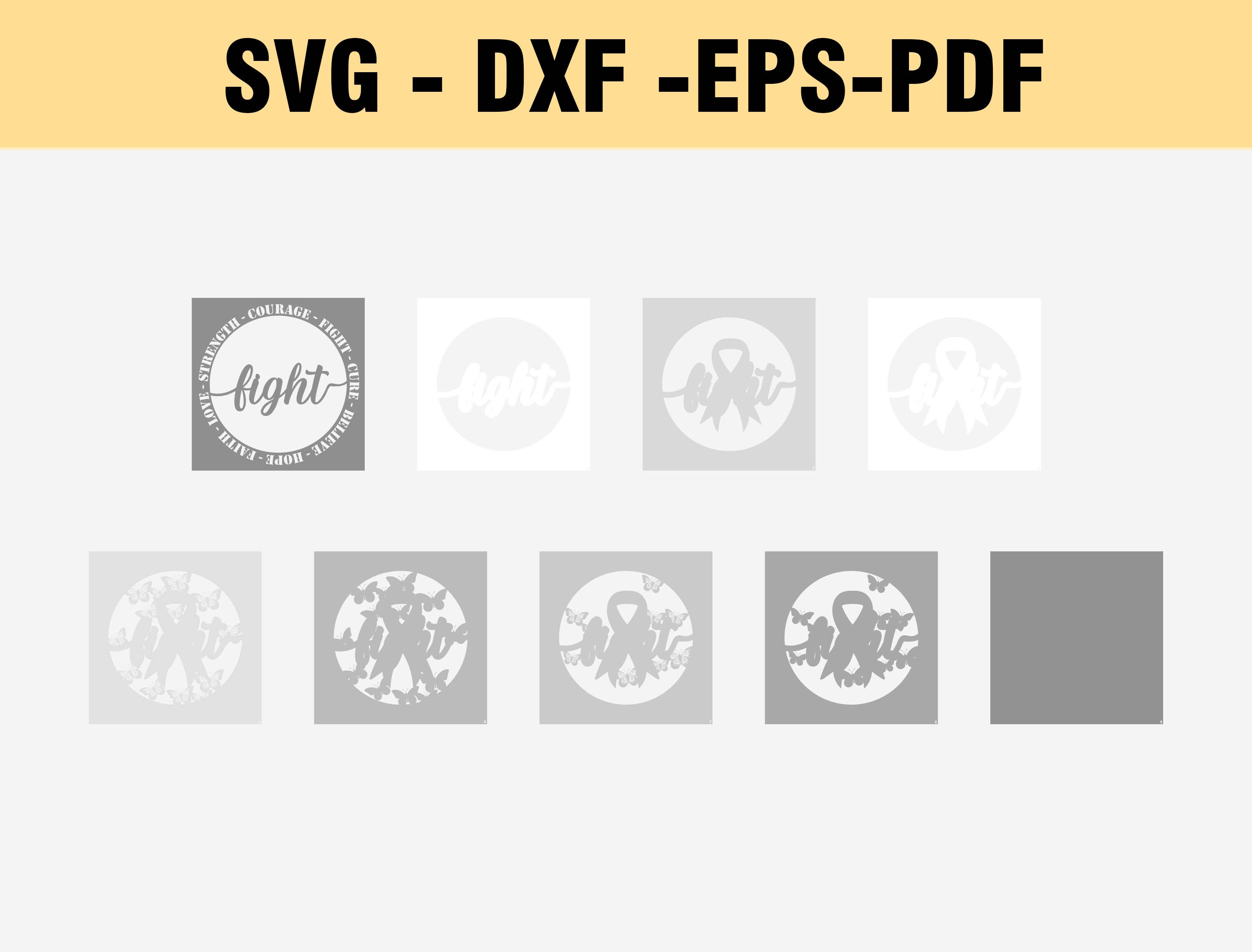 Fight Shadow Box 3D Svg,breast Cancer Day Light Box Svg,breast Cancer ...