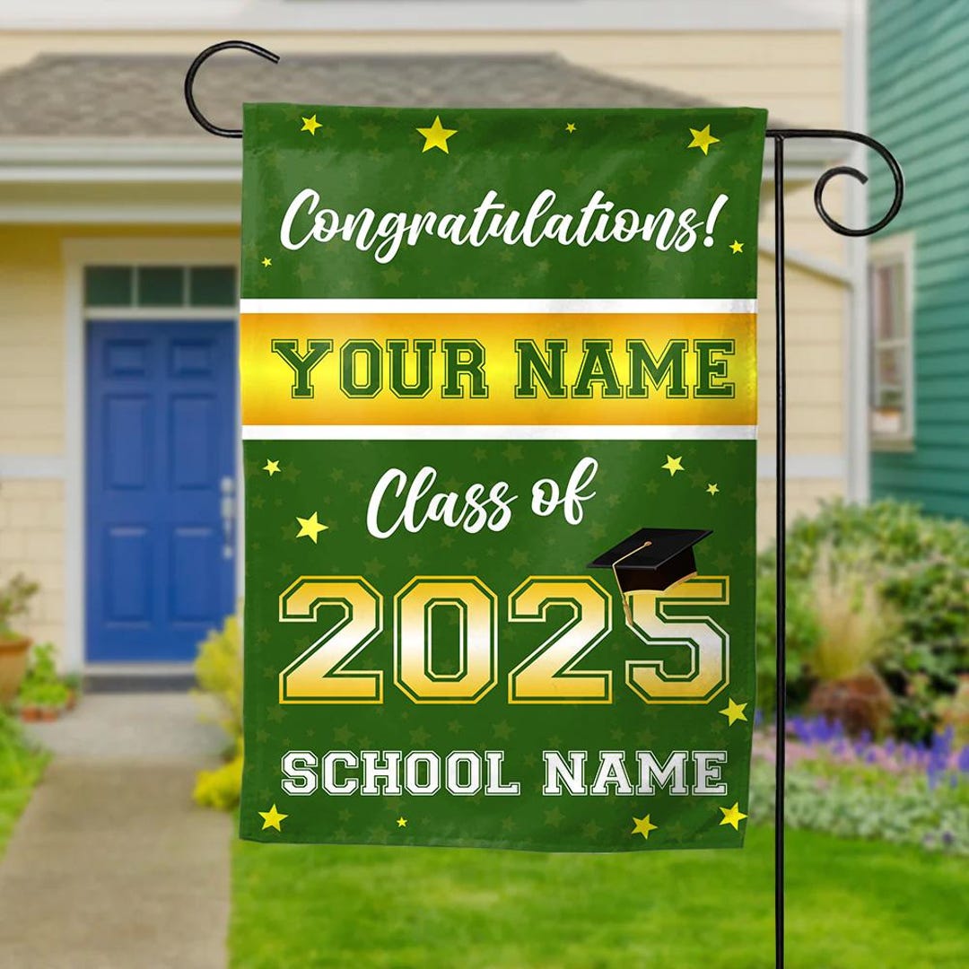 Personalized Graduation Class of Customized Year Garden Flag ...
