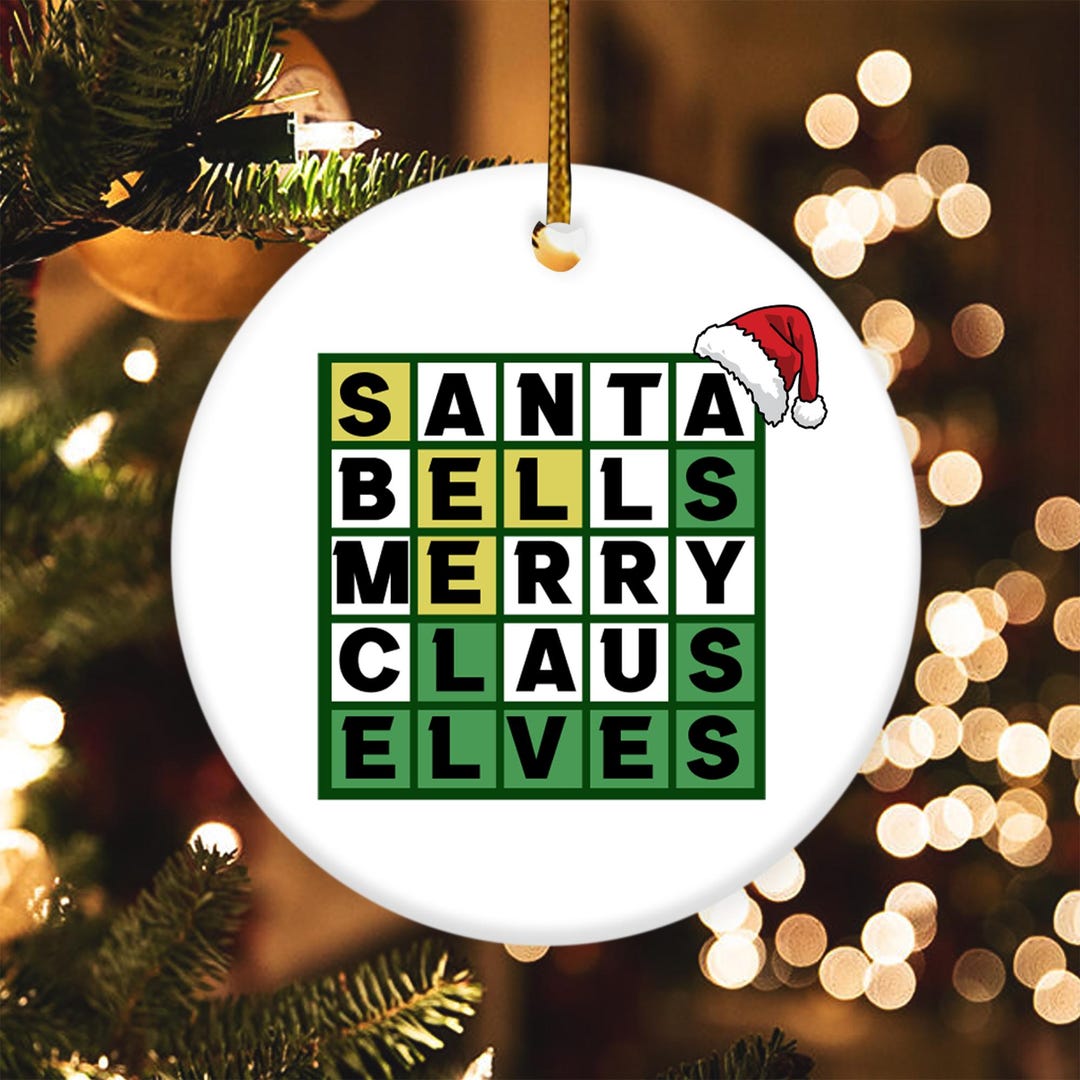 Wordle Ornament, Wordle 2D Christmas Gift, Funny Wordle Lover Gift 2023 ...