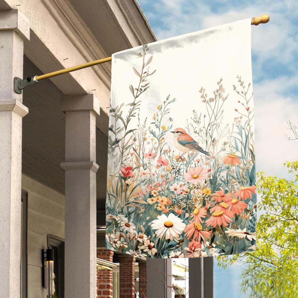 Spring Blooms Garden Flag, Spring Flowers Garden Flag, Garden Flag With ...