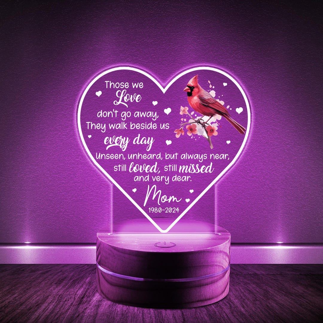Memorial Name and Year LED Night Light, Reserved Memory,loving Memory ...