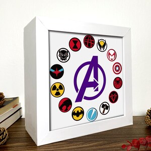 Super Hero Shadow Box Svgsuper Hero 3D Svgsuper Hero - Etsy