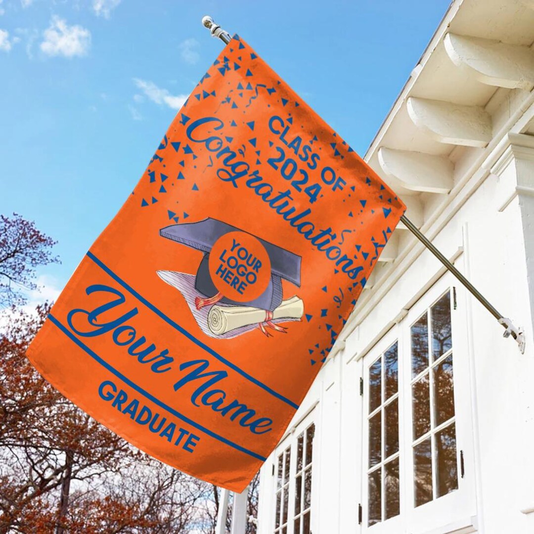 Custom Graduation Flag, Graduate Yard Sign, College Grad Flag, College ...