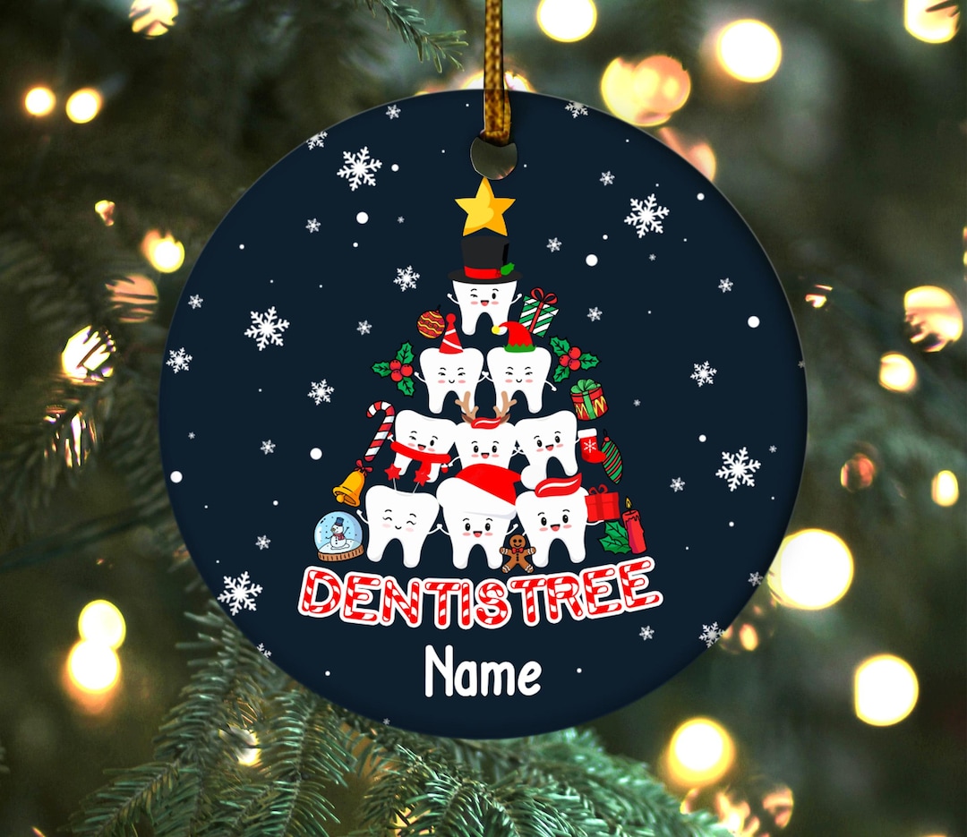 Personalized Dental Christmas Tree Ornament, Oh Dentistree, Christmas ...