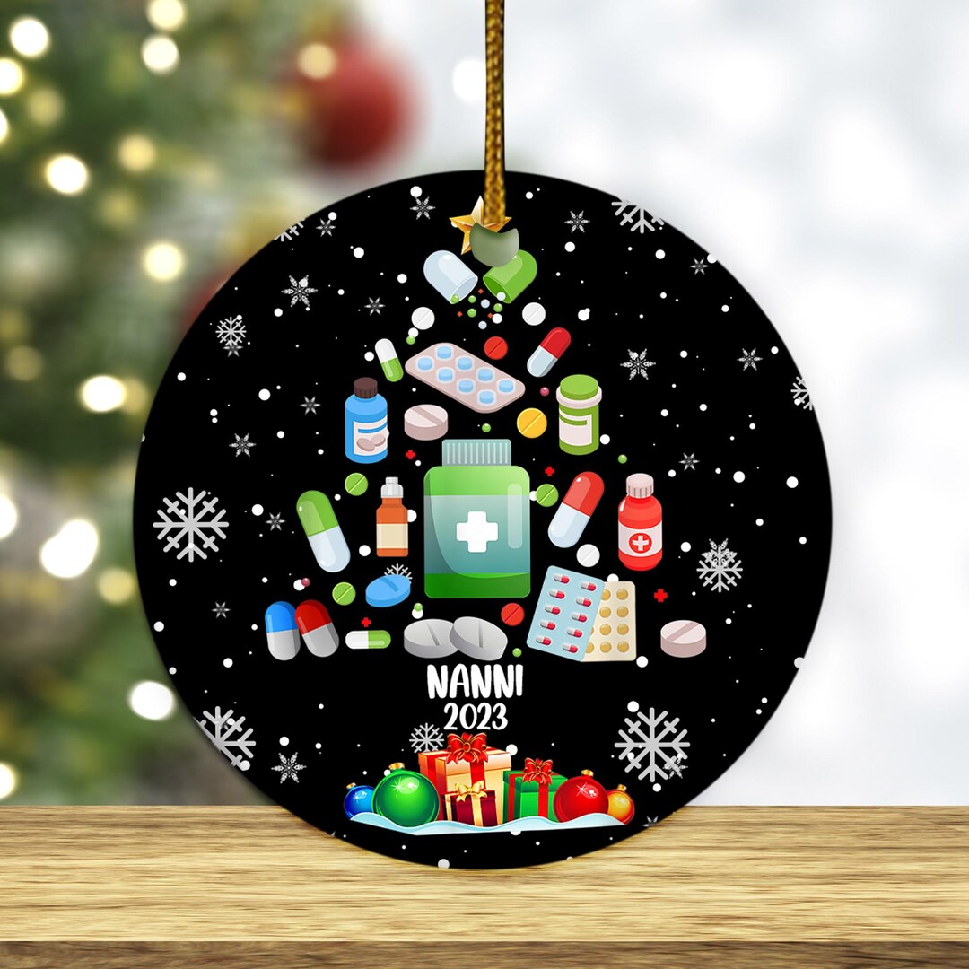 Personalized Pharmacy Christmas Tree Ornament, Pharmacist Ornament ...