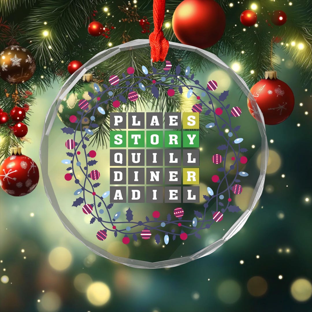 Personalized Wordle Christmas Ornament, Wordle 2025 Ornament, Funny ...