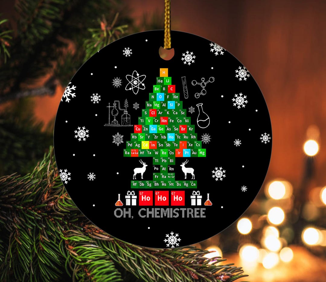 Oh Chemistree Christmas Tree Ornament/chemistry Teacher Ornament ...