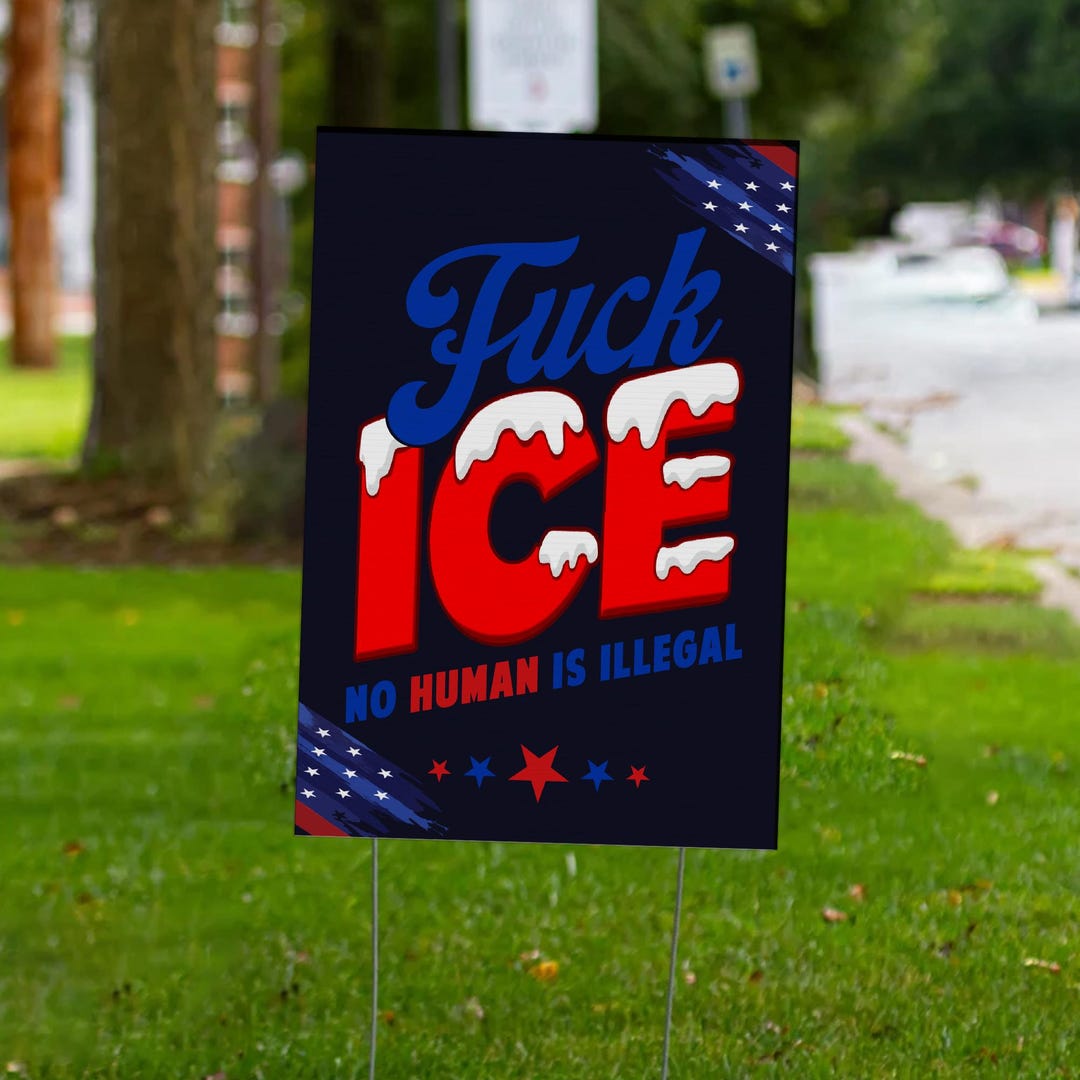 Abolish ICE Yard Sign, Protest Yard Sign, Resist Yard Sign, FDT Anti ...