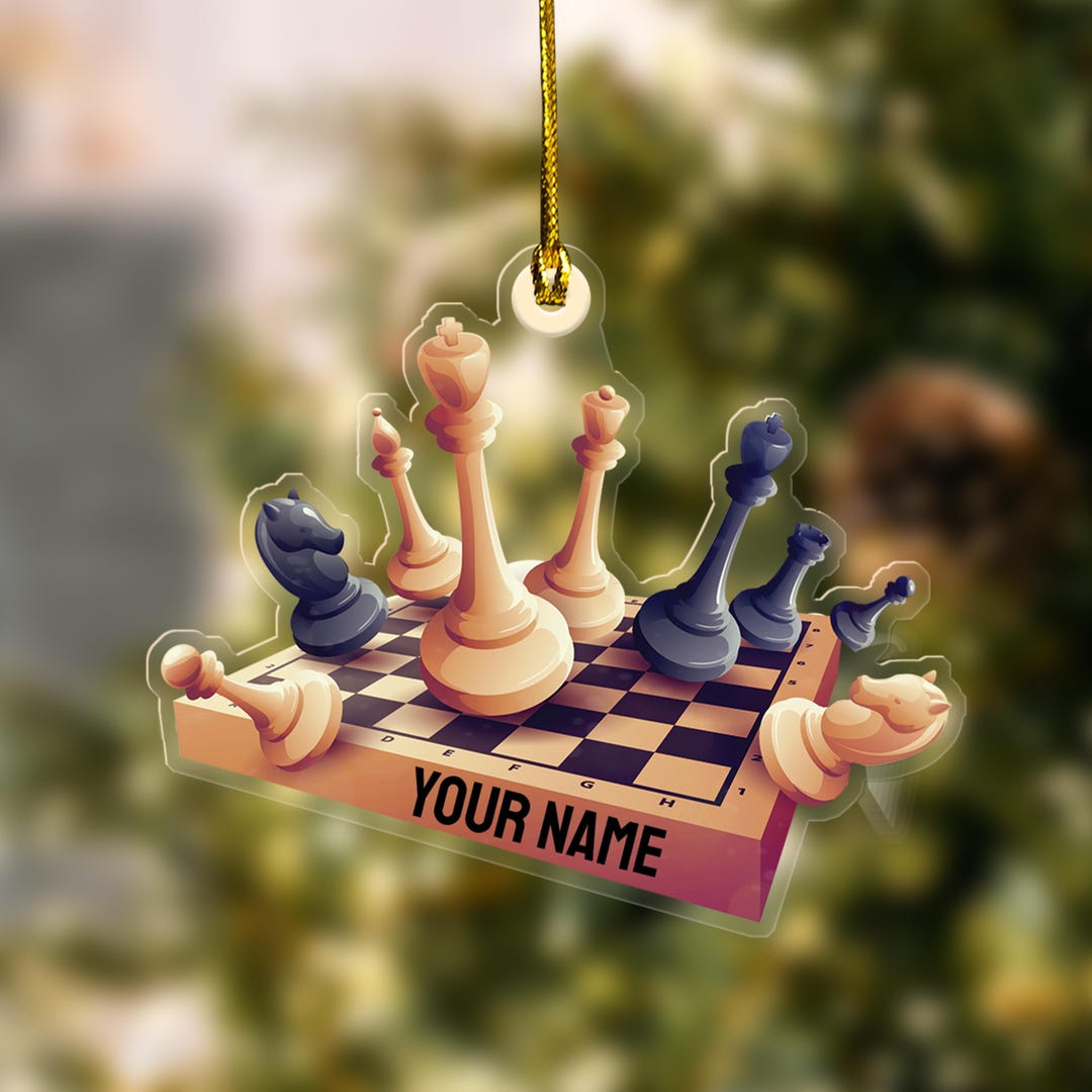 Personalized Chess Christmas Ornament 2024, Chessboard Keepsake, Gift ...