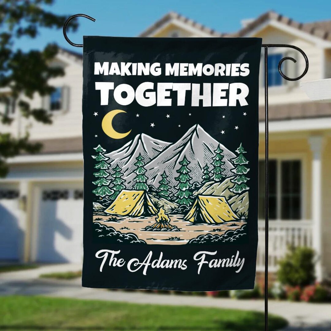 Personalized Camping Flag,custom Family Garden Flag,personalized Yard ...