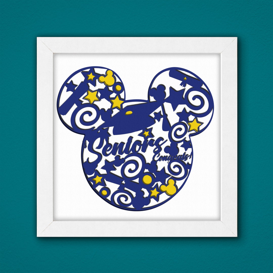 Cartoon Senior Shadow Box Svg,cartoon Graduate Shadow Box Svg, Cartoon ...