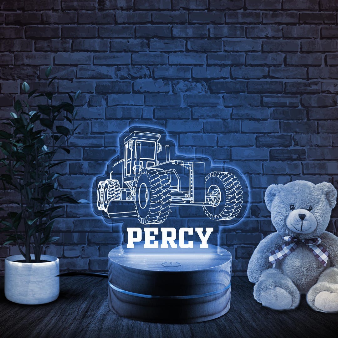 Personalised Tractor Night Light,digger Light,tractor Light,nursery ...