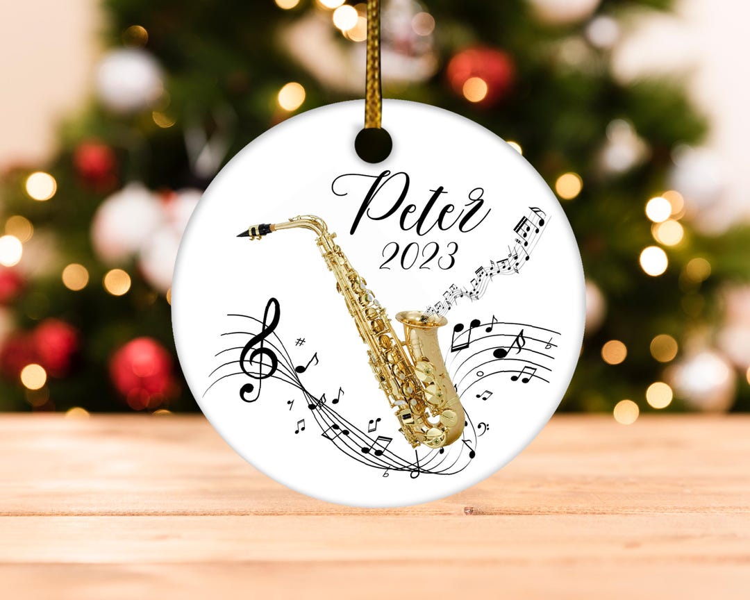 Personalized Saxophone Ornament,music Gifts,music Themed Decor for the ...