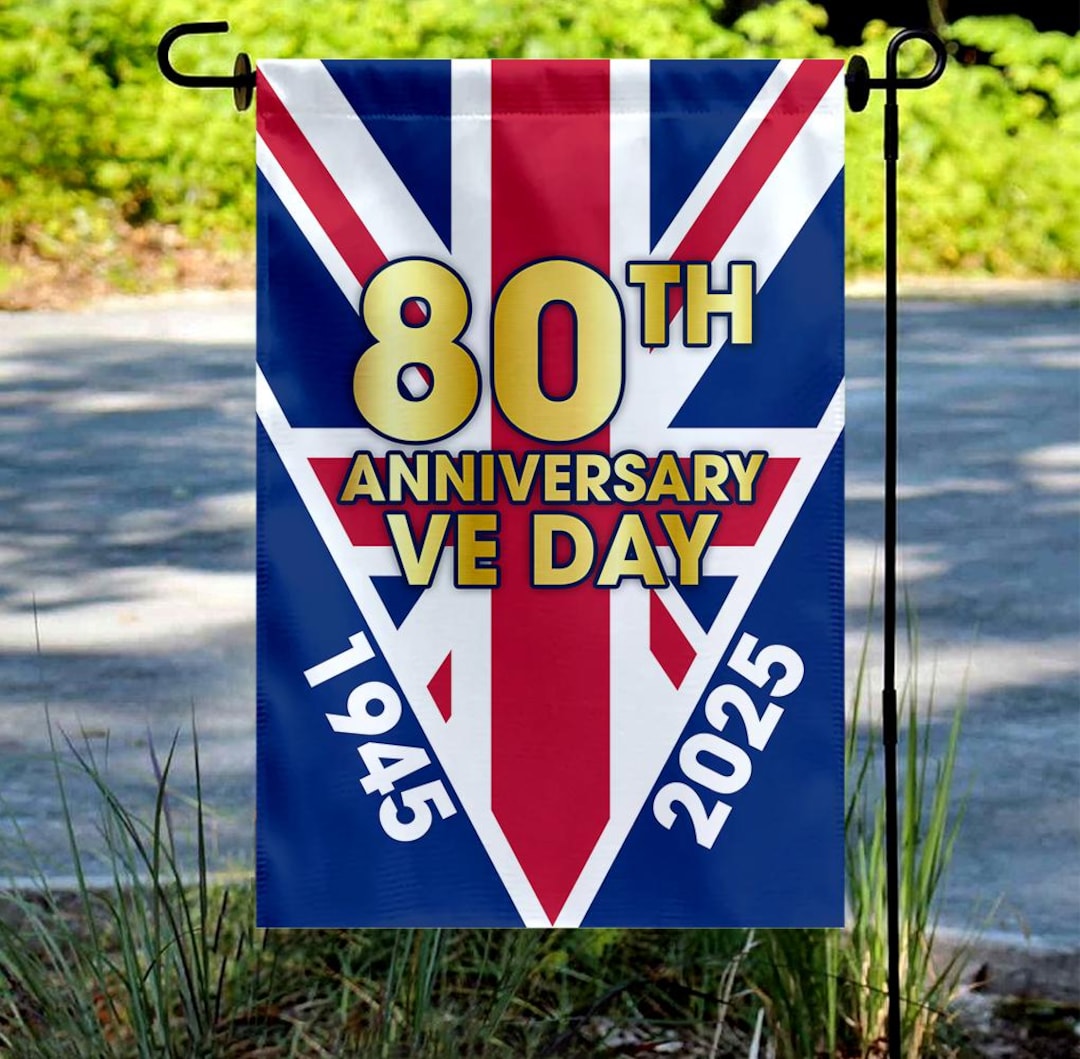 VE Day 80th Anniversary Flag, UK Flag Flag, Remembrance Day Flag ...