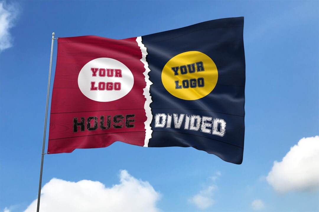 Custom House Divided Flag,house Divided Baseball,basketball Team Flag ...