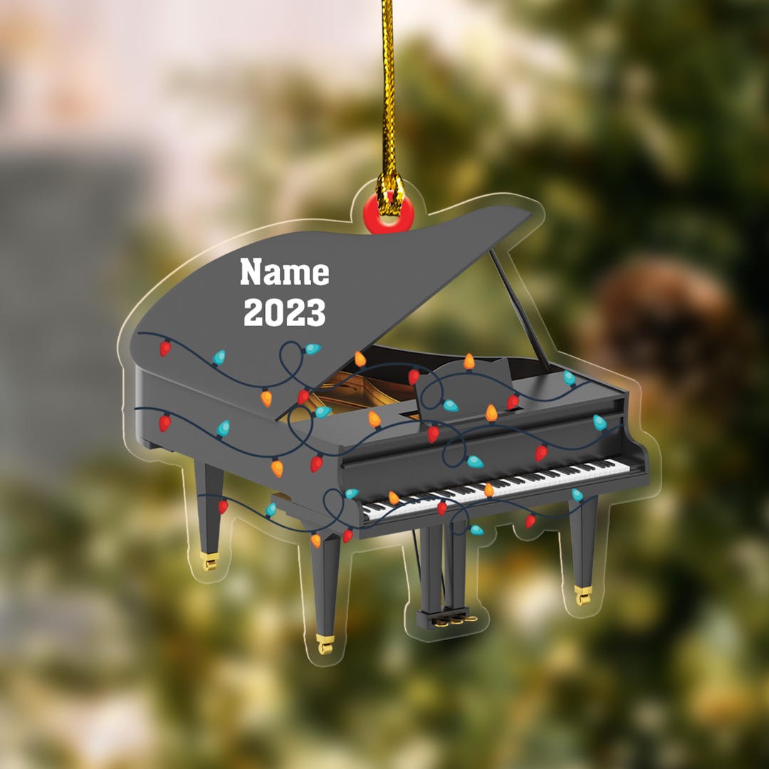 Personalized Piano Ornament for Piano Players, Piano Christmas, Piano ...