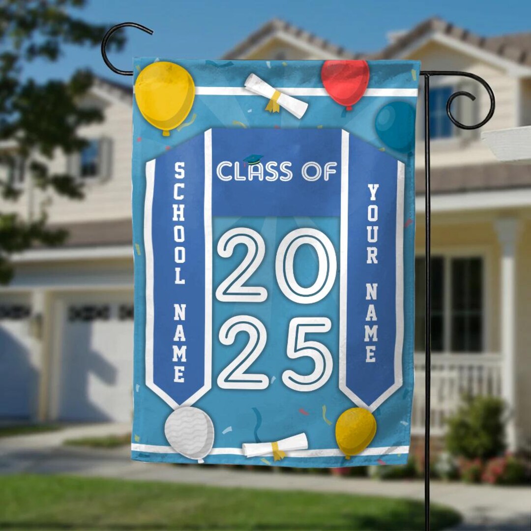 Personalized Graduation Stole Garden Flag, Custom Graduation Flag With ...