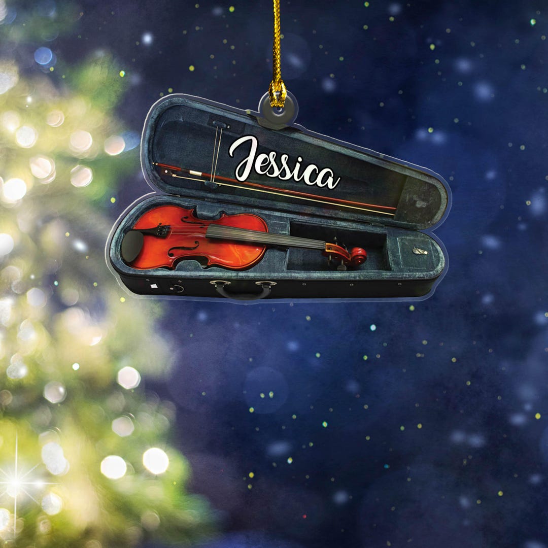 Personalized Name Violin Ornament,violin 2D Ornament,violin Lovers Gift ...