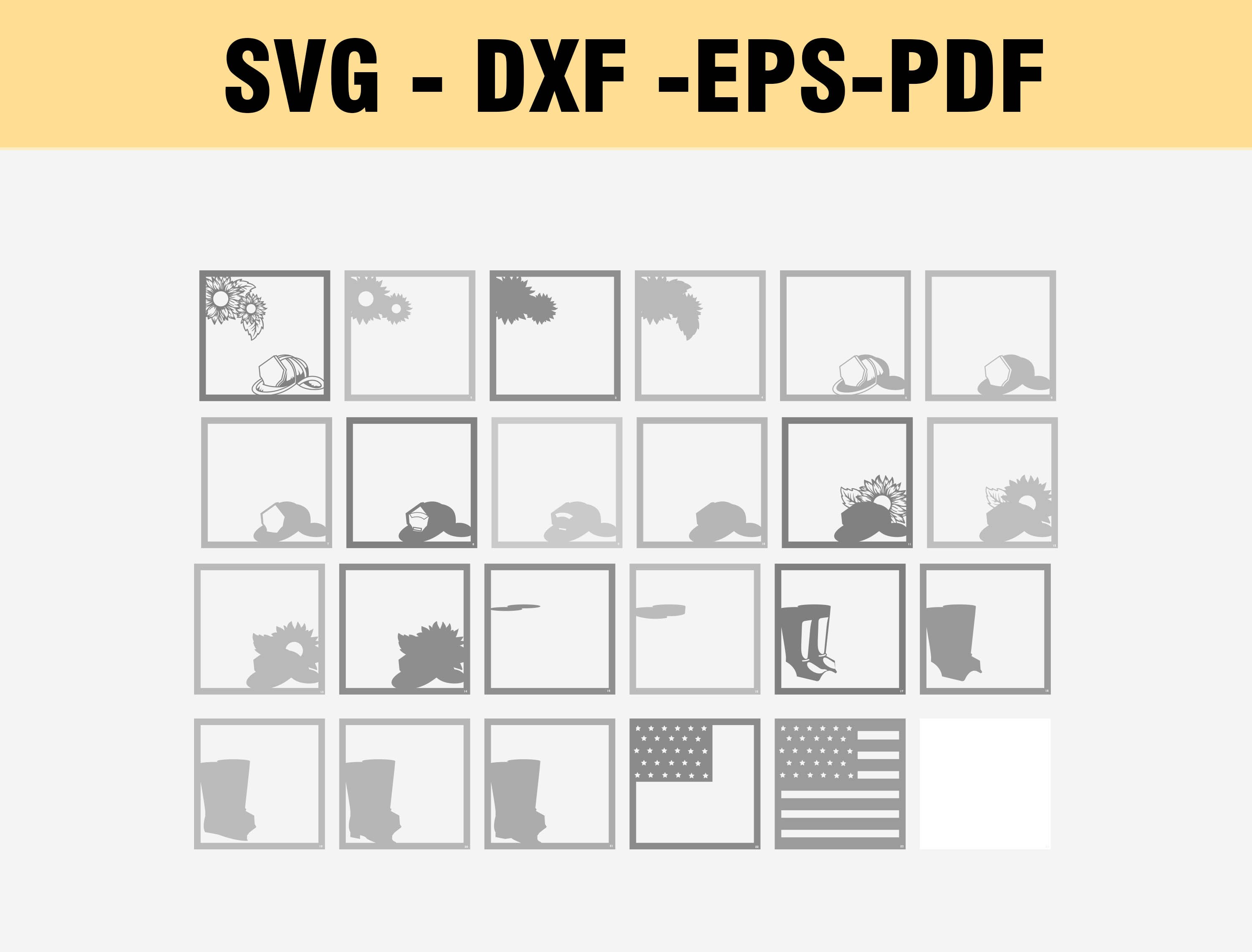 Firefighter Shadow Box 3D Svg firefighter 3D Box Svg fireman - Etsy