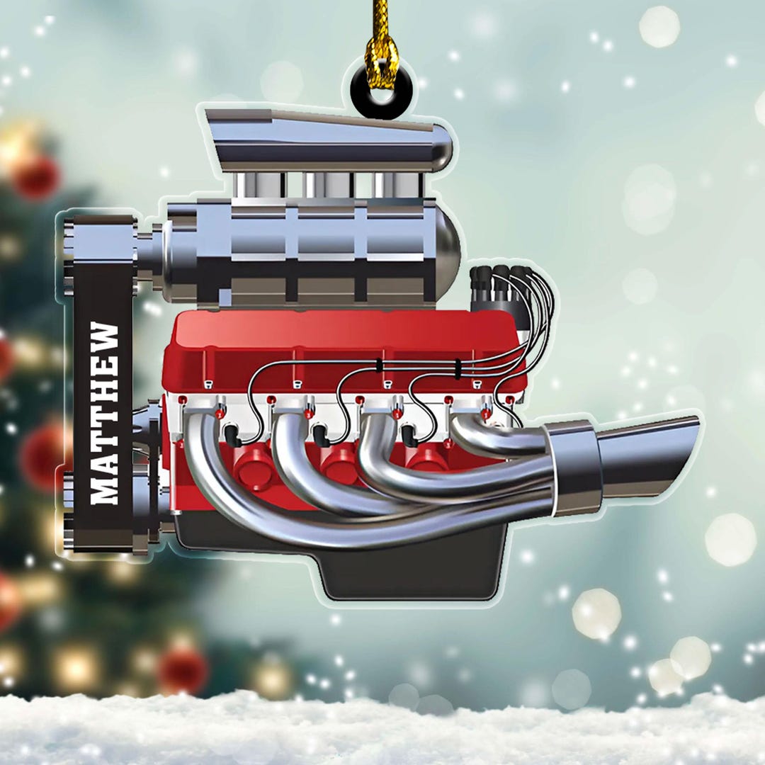 Custom Drag Racing Ornament 2D, Christmas Gift for Racing Lovers, Drag ...