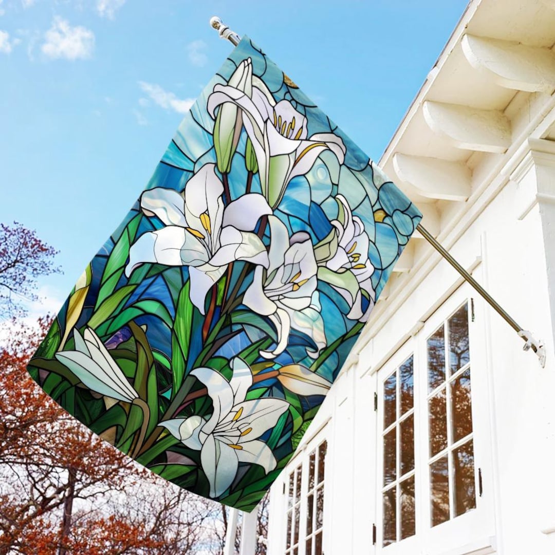 Easter Lilies Garden Flag, Easter Lilies Flag, Spring Flag, Spring ...