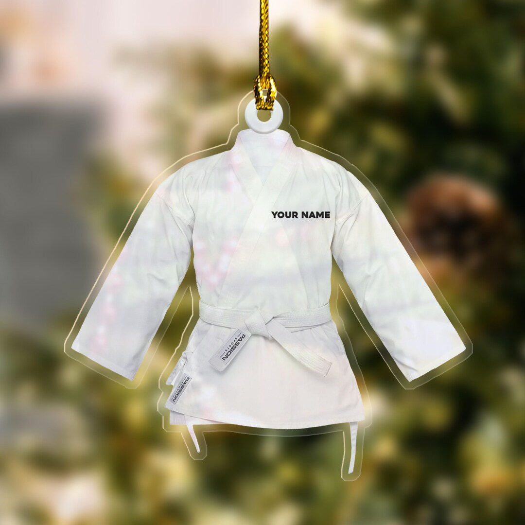 Personalized Karate Suit Belt Ornament, Karate Taekwondo Christmas ...