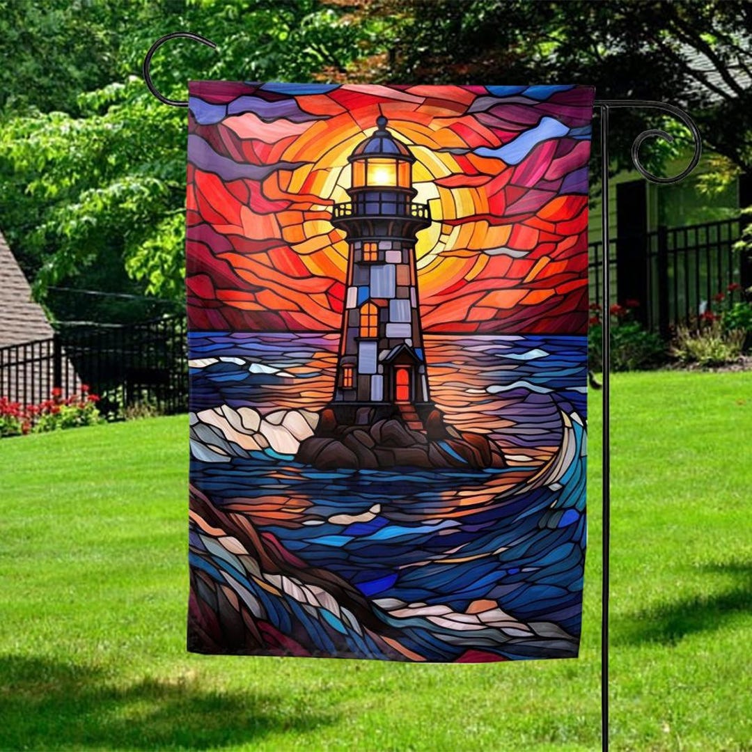 Lighthouse Garden Flag, Welcome Banner, Entryway Flag, Mother's Day ...