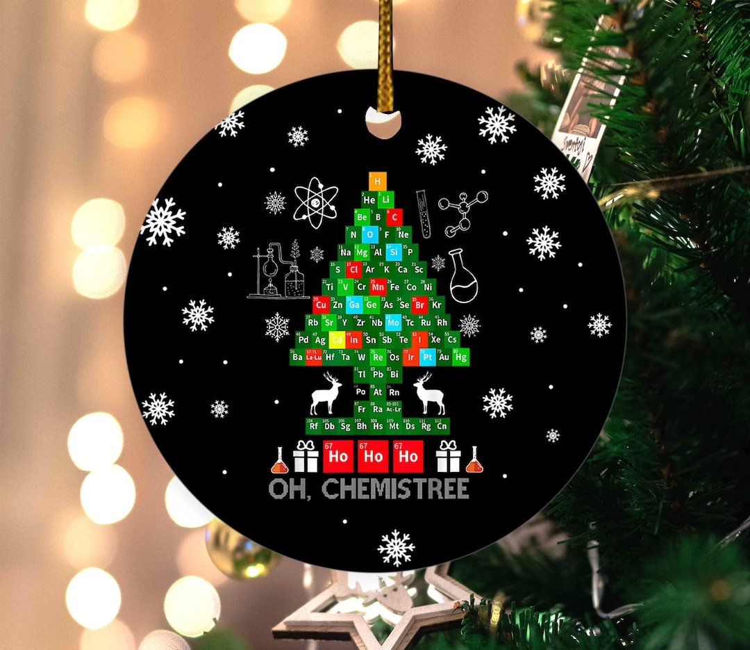 Oh Chemistree Christmas Tree Ornament/chemistry Teacher Ornament ...