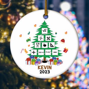 Math Teacher Christmas Tree Decor, Teacher Appreciation Gift, Pi Day ...