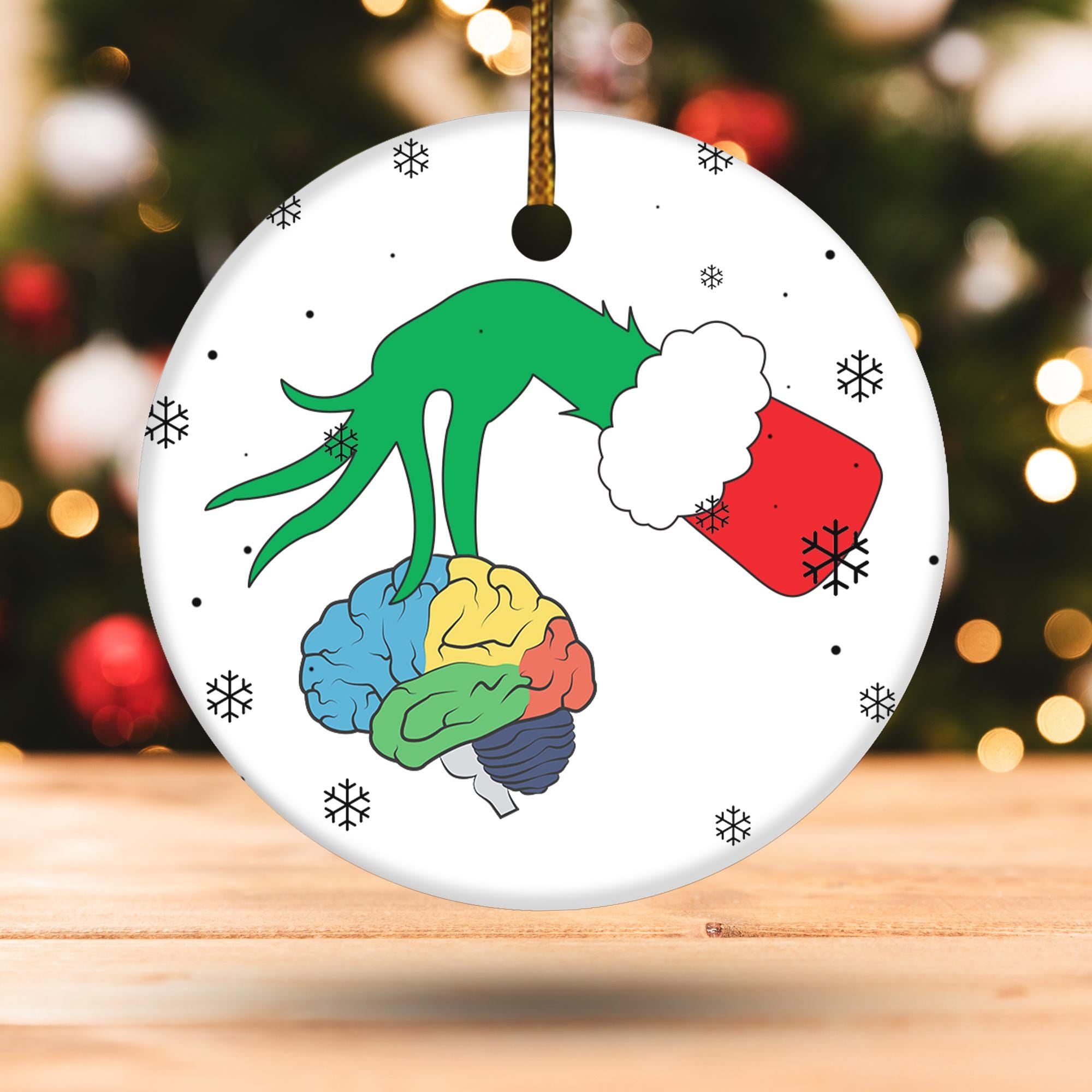 Science Brain Anatomy Christmas Ornament, Neuro Nurses Gift for ...