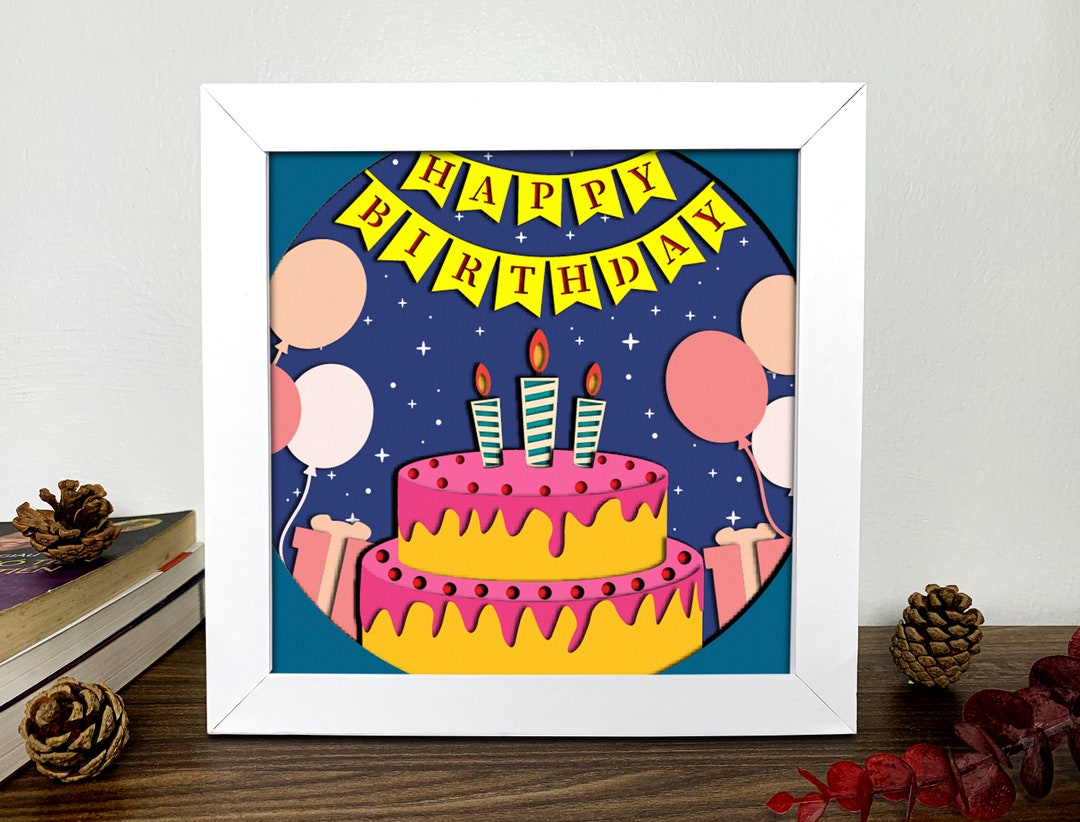 Happy Birthday 3D Svg,happy Birthday Svg , Happy Birthday Box ,happy ...