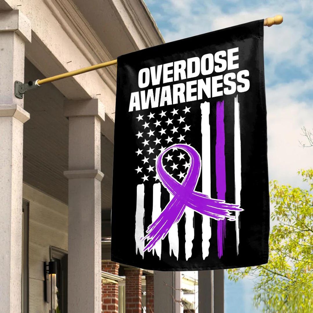 Overdose Awareness Day USA American Flag, in August We Wear Purple ...