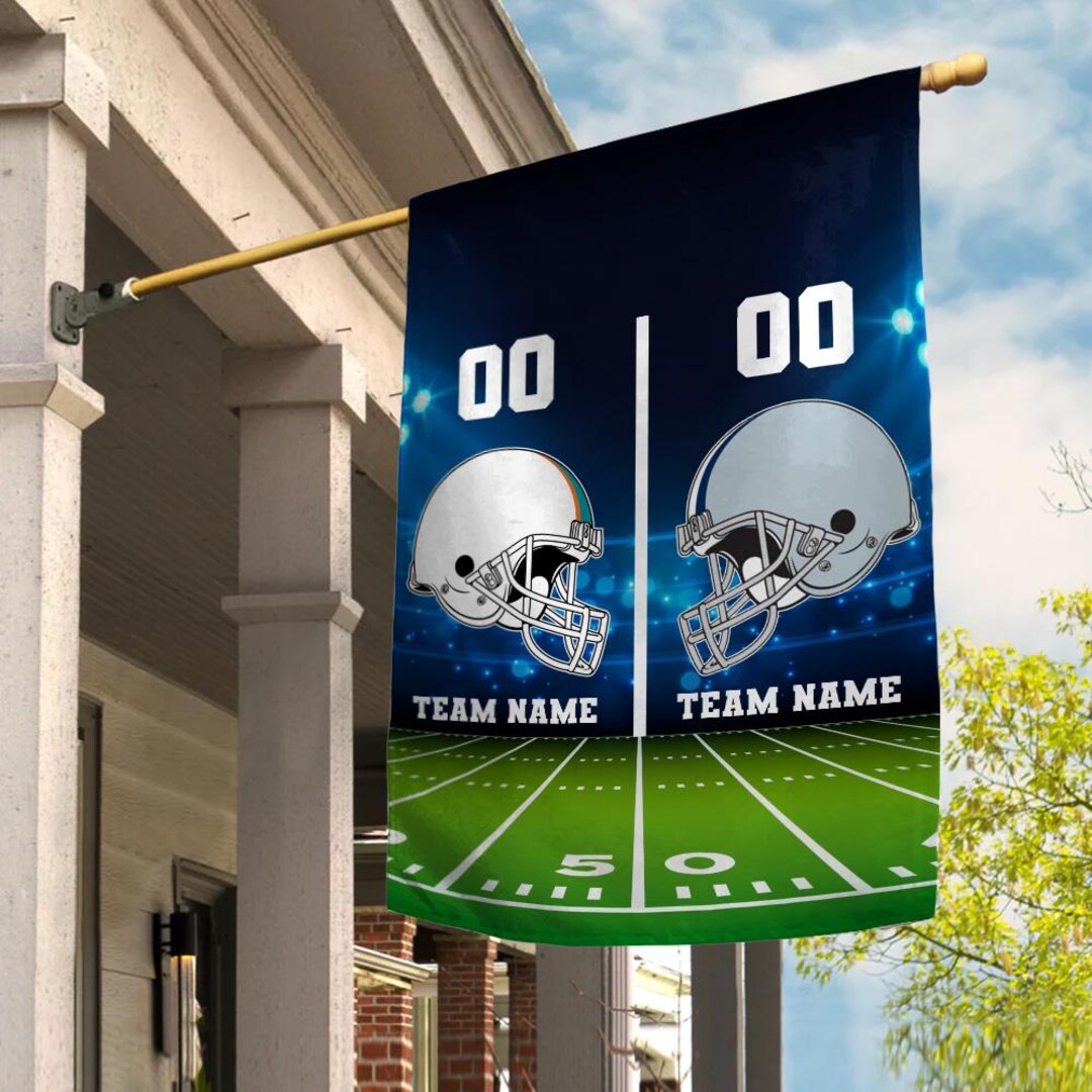 Personalized Football Team Name and Logo Garden Flag,custom House ...