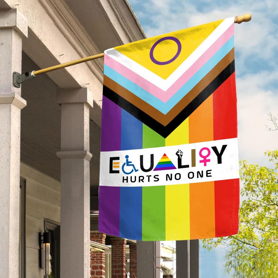 Equality Garden Flag, LGBTQ+ Pride Banner, Rainbow Design, Inclusive ...
