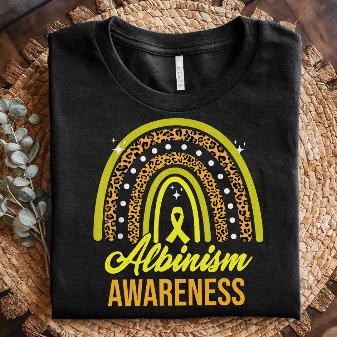 National Albinism Awareness Day Shirt, Yellow Ribbon Support for ...