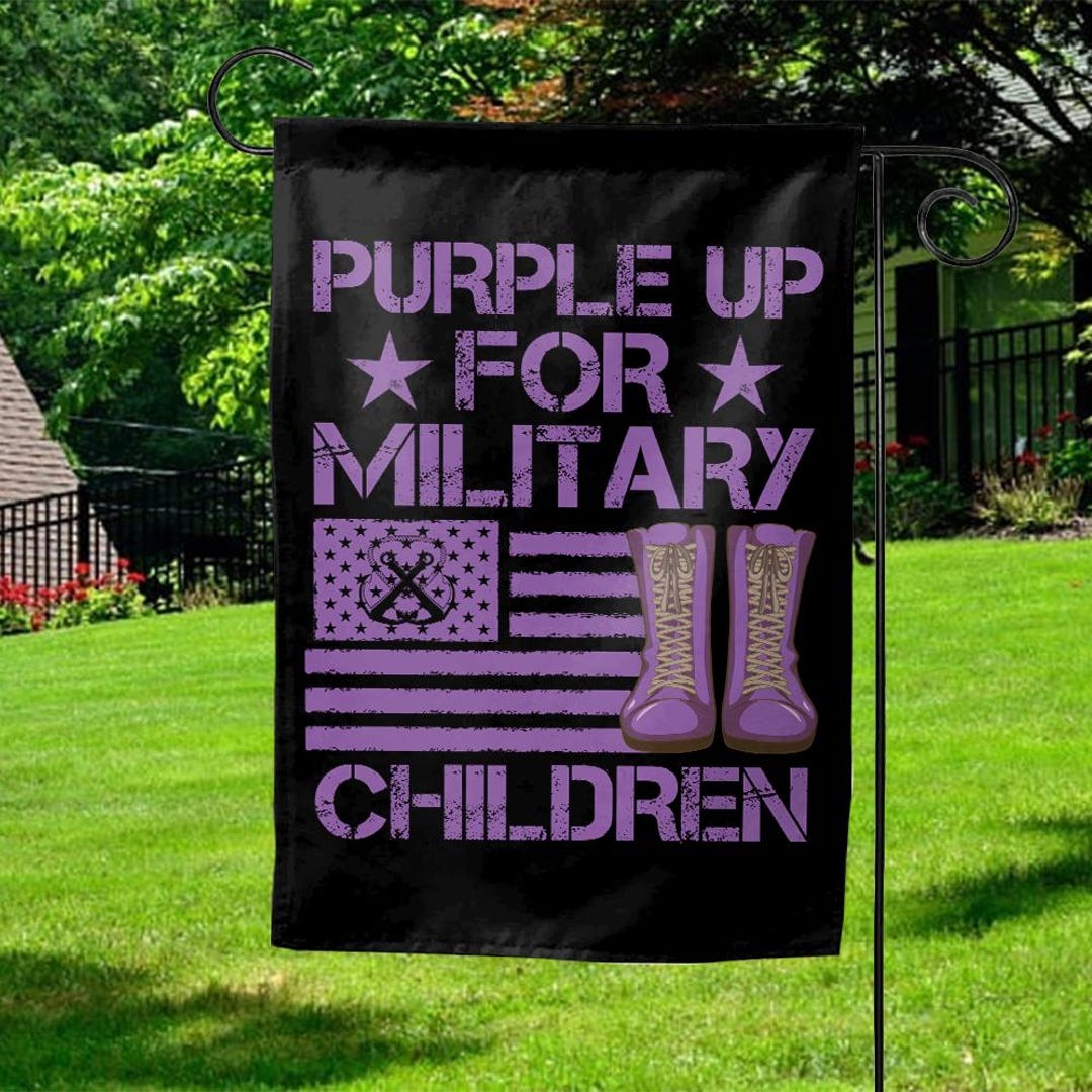 Purple up for Military Kids Garden Flag,purple up Garden Flag Decor ...