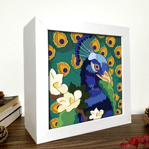 Peacocks Shadow Box 3D Svg, Peacocks 3D Svg ,peacocks 3D Box Svg ...