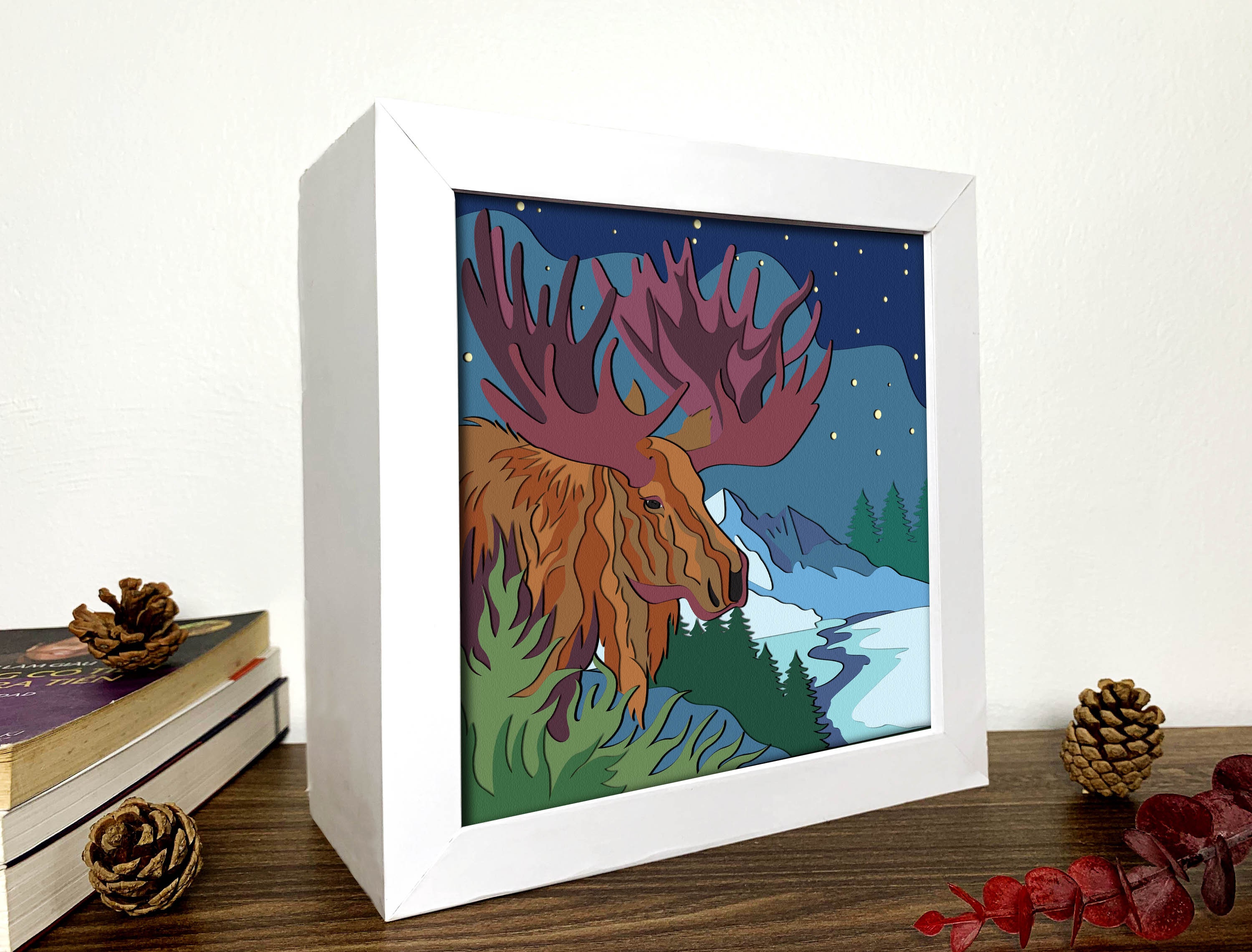 Moose Shadow Box 3D Svgmoose 3D Svg moose 3D Box Svg moose - Etsy UK