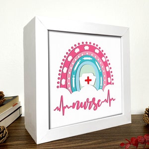 Nurse Shadow Box 3D Svg,nursing Gift Svg,healthcare Svg,nursing 3D Svg ...