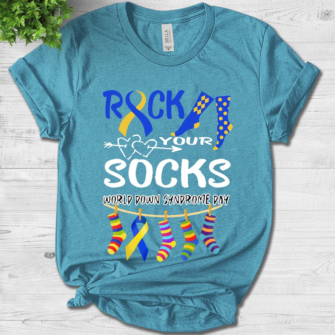 Rock Your Socks Down Syndrome Shirt, Down Syndrome Awareness Tee,world ...