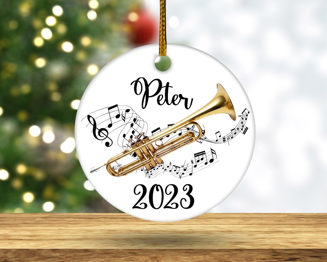 Trumpet Ornament,trumpet Player Gift,xmas Ornaments,personalized Gifts ...