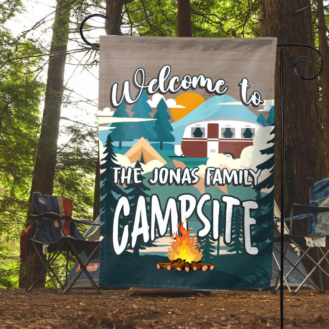 Personalized Camper Flag for Family Camping Trips – Custom Outdoor ...