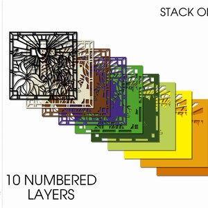3D Shadow Box Cross Stained Glass Svg ,cross 3D Box Svg,stained Glass ...