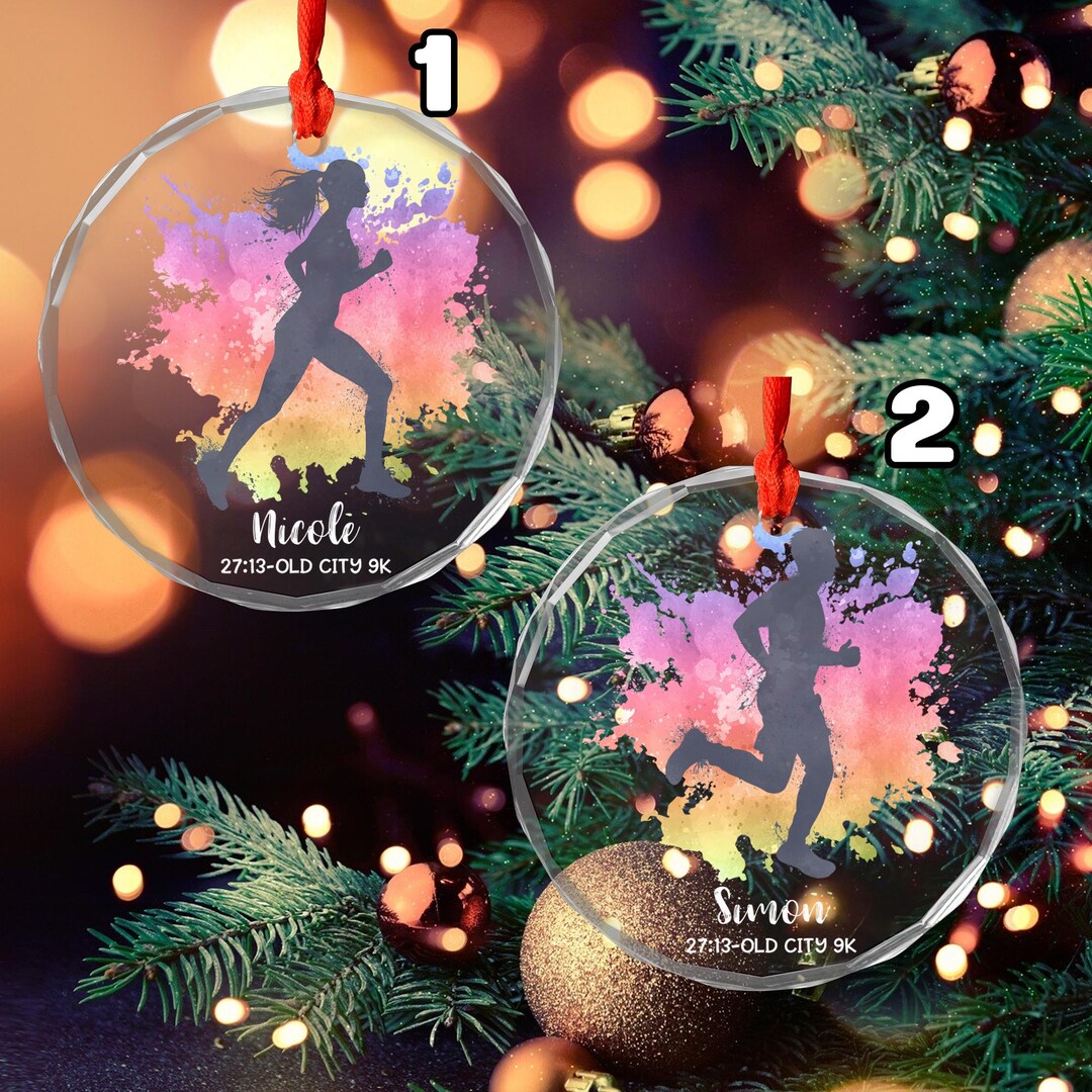 Personalized Running Ornament, Custom Running Gift, Men's Women's Track ...