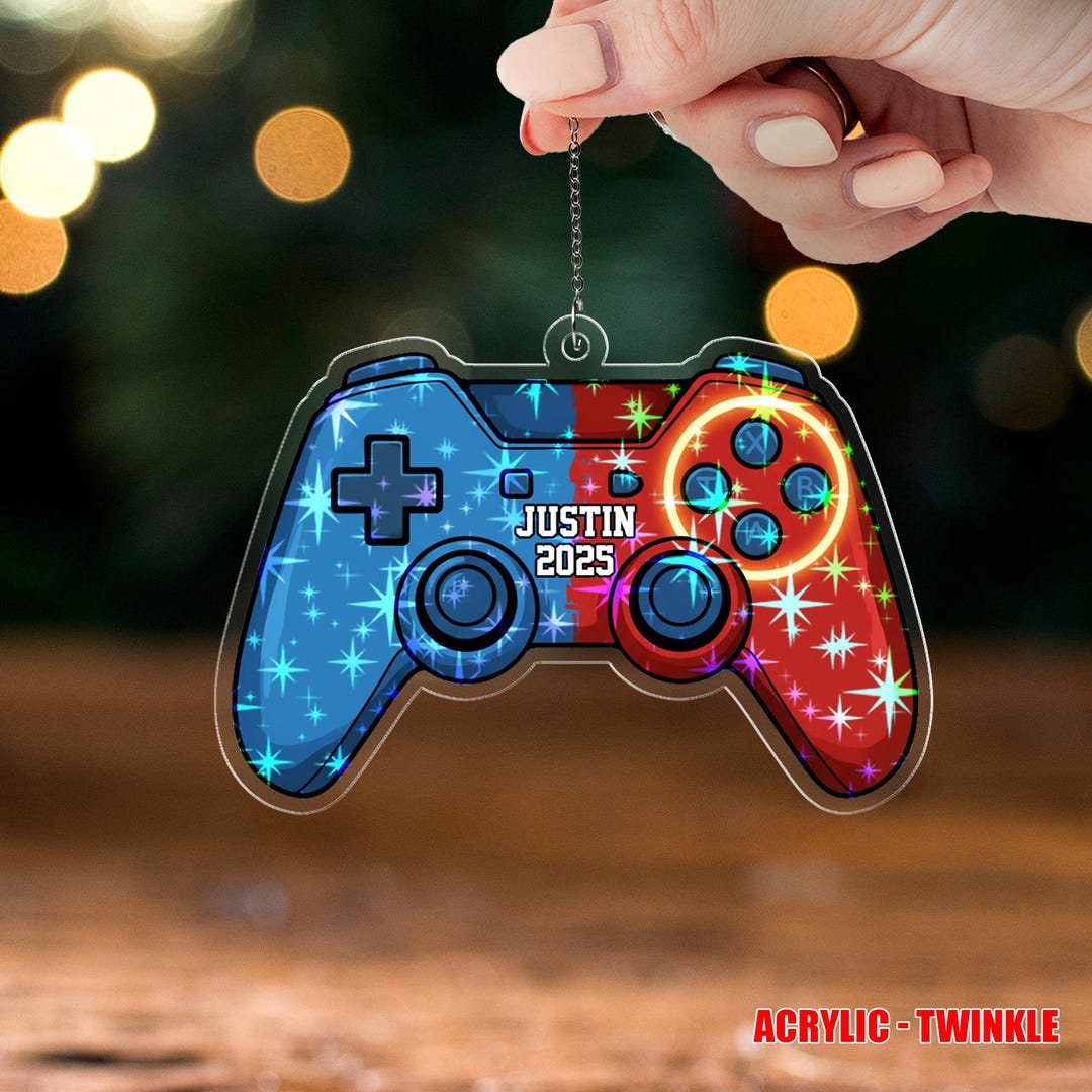 Custom Name, Number Gaming Hand Play Personalized Ornament, Christmas ...